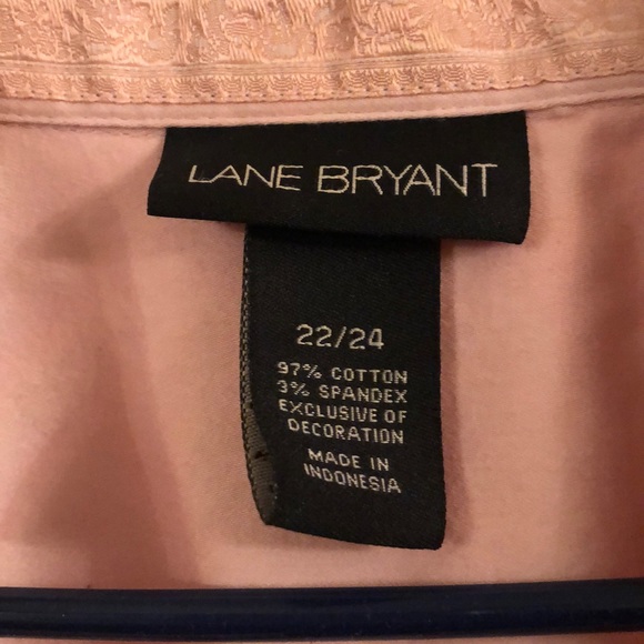 Lane Bryant | Tops | Lane Bryant Pink Cotton Button Down | Poshmark